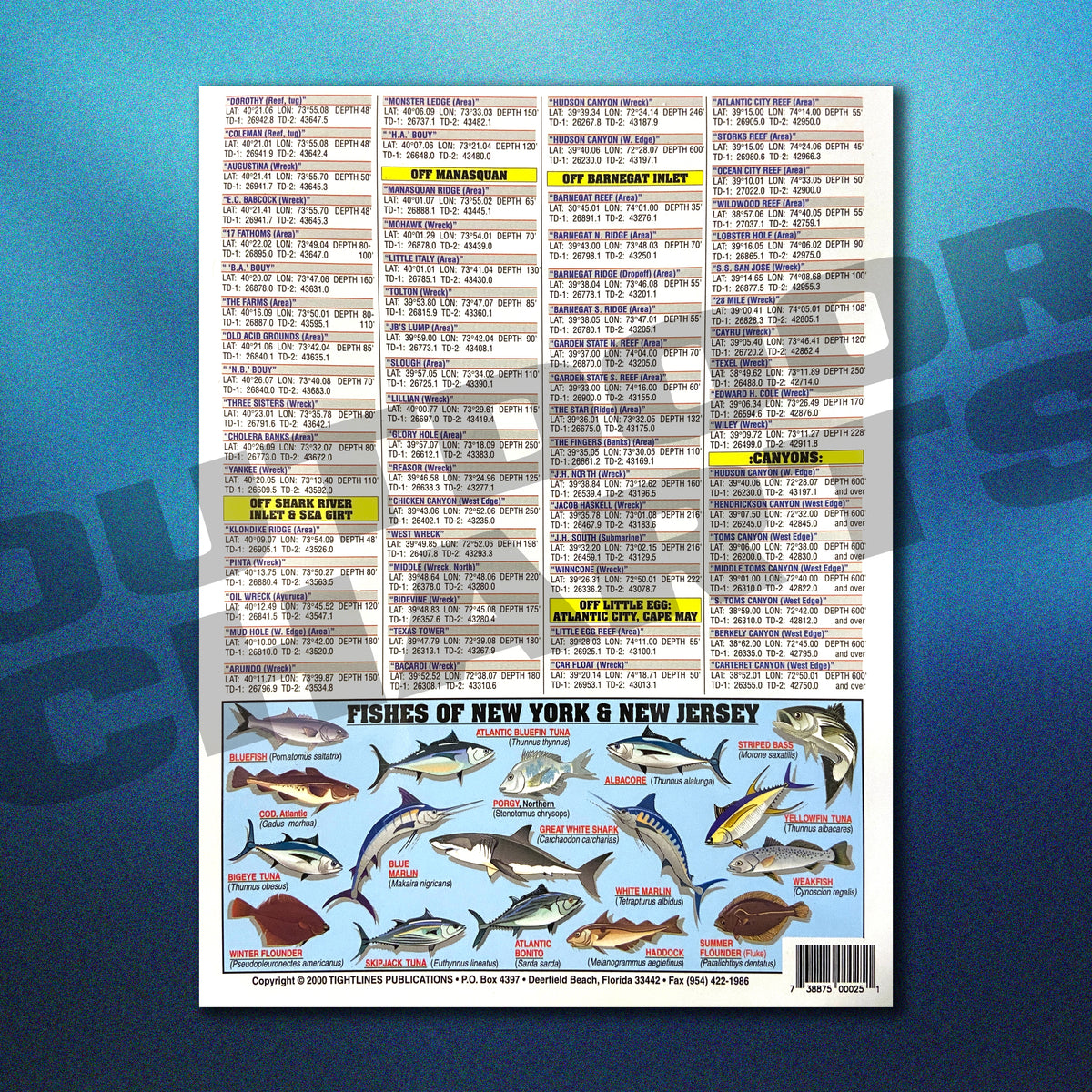 Northeast GPS & Loren-C (Wrecks, Reefs, and Inlets) New York, New Jers ...